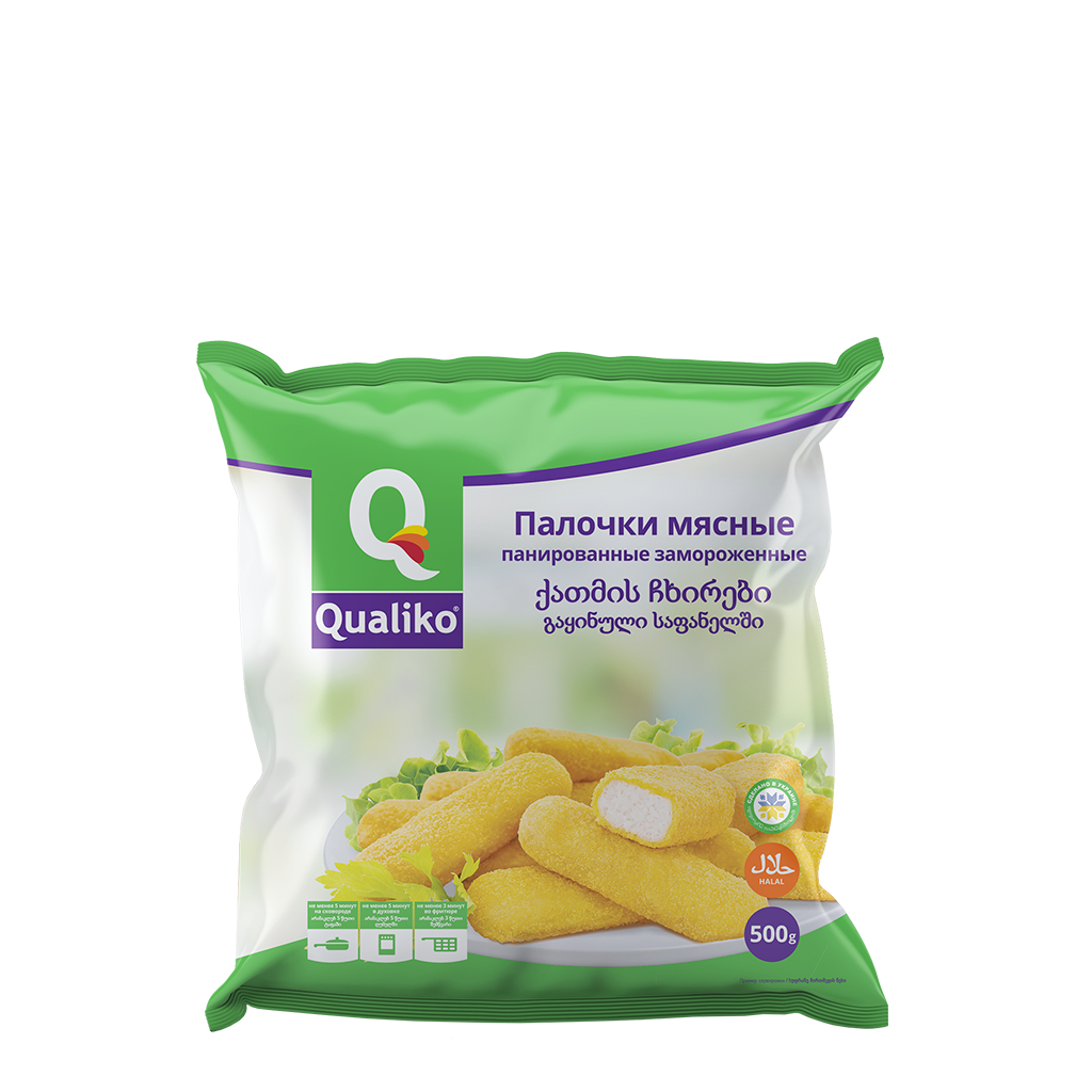 Frozen Meat Sticks Breaded 500 G In Moldova Qualiko Frozen Meat Sticks Breaded 500 G In Moldova Qualiko
